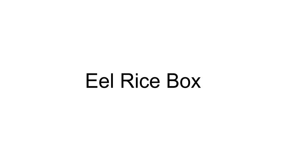 Eel Rice Box | 高専卒サラリーマンが海外移住を目指してみた